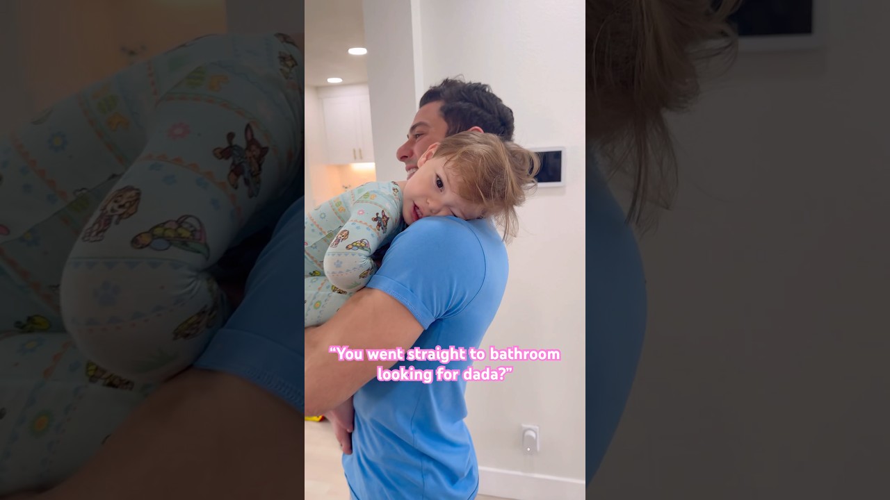 Child wakes up searching for dad in a sweet moment