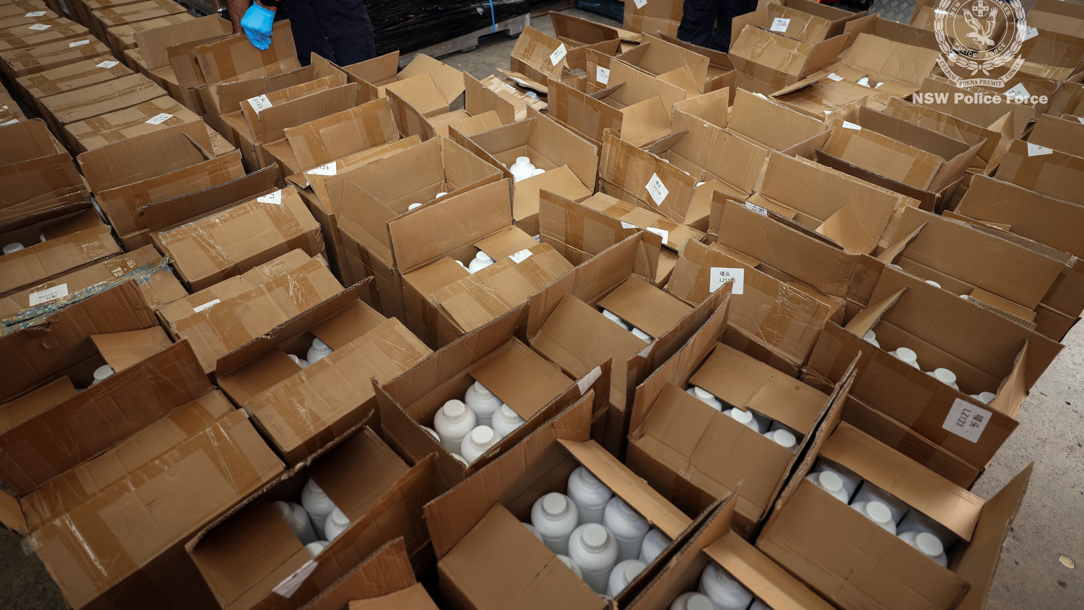 Six tonnes of party drug bute seized in Sydney after routine police check