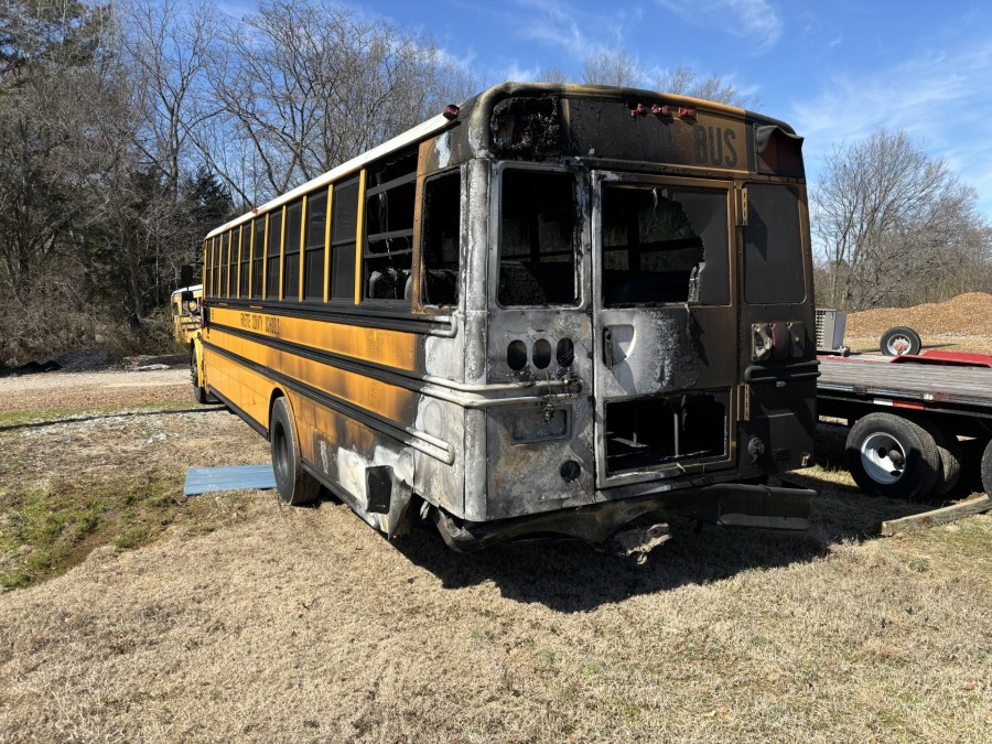 School bus catches fire with students on board after crash on TN highway