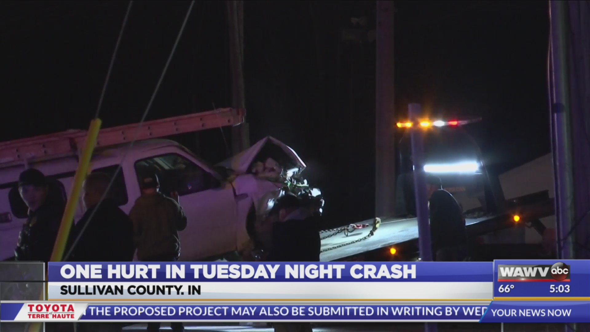 One person hospitalized after crash in Sullivan County