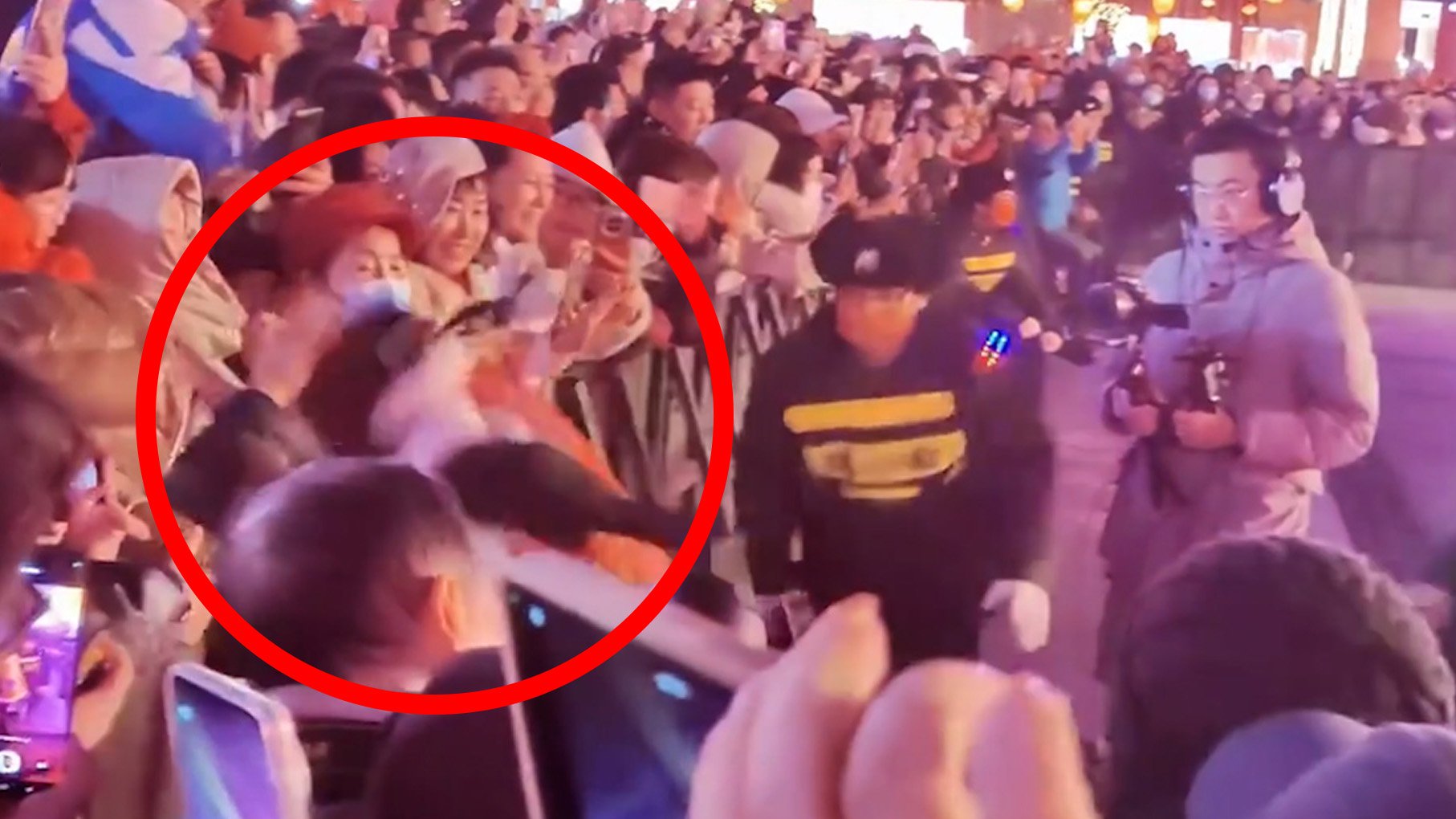 Humanoid robot dragged away after 'attacking' crowd of people at festival