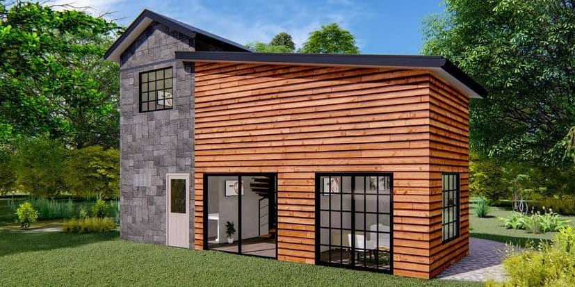 This Stunning "Granny Pod" Has a Spiral Staircase and Two Bedrooms