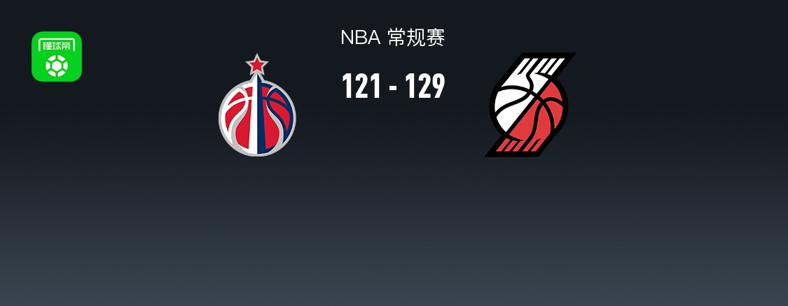NBA战报：开拓者129-121奇才取NBA3连胜，谢登-夏普36+8+5