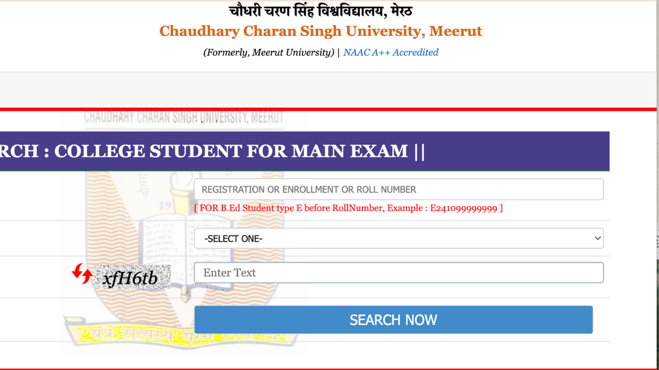 CCSU BEd 2025 exam form submission begins: Check direct link, important ...
