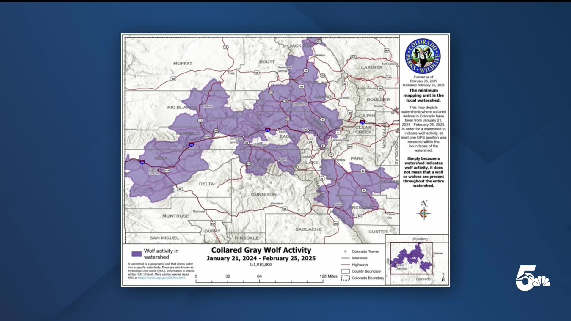 Latest Colorado wolf activity map shows movements closer to Front Range