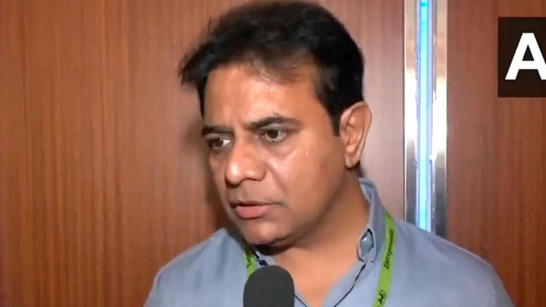 BRS Working President KT Rama Rao Hits Out At Congress Over Protest Ban ... BRS Working President KT Rama Rao Hits Out At Congress Over Protest Ban ...