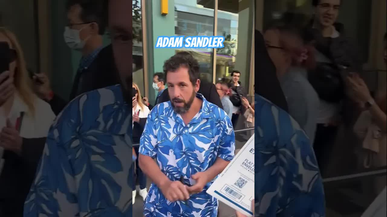 Adam Sandler Signs Autographs for Fans at Premiere