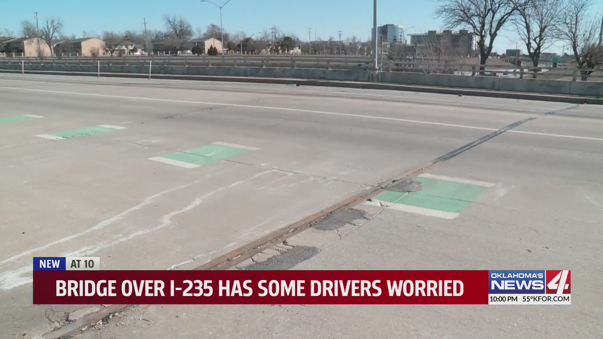 Bridge over I-235 has some drivers worried