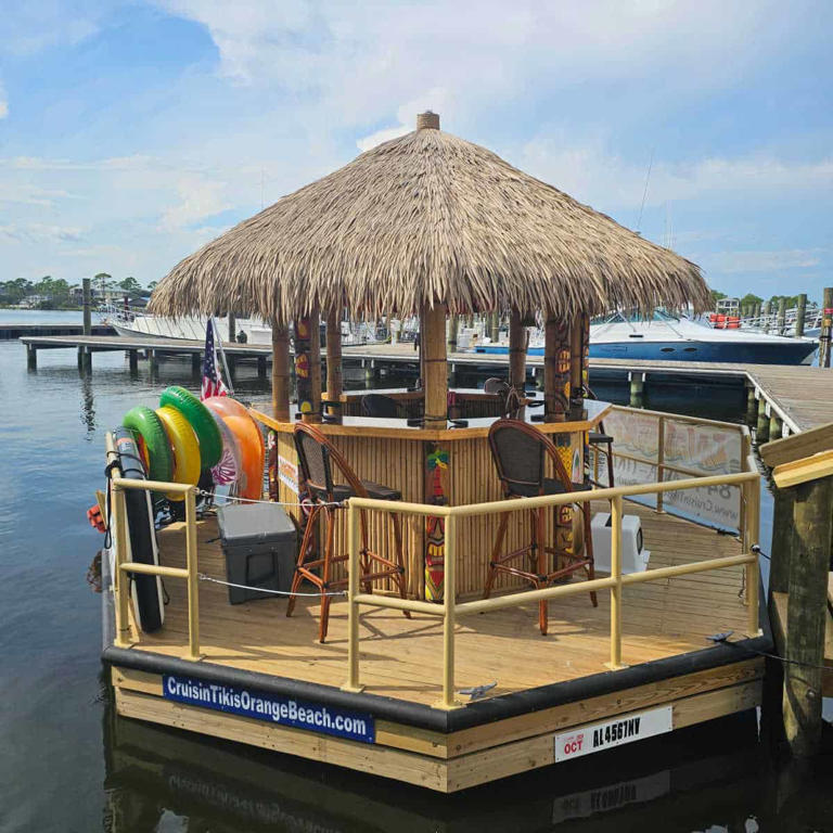 Tiki boats tours offer the most fun way to explore Orange Beach waters