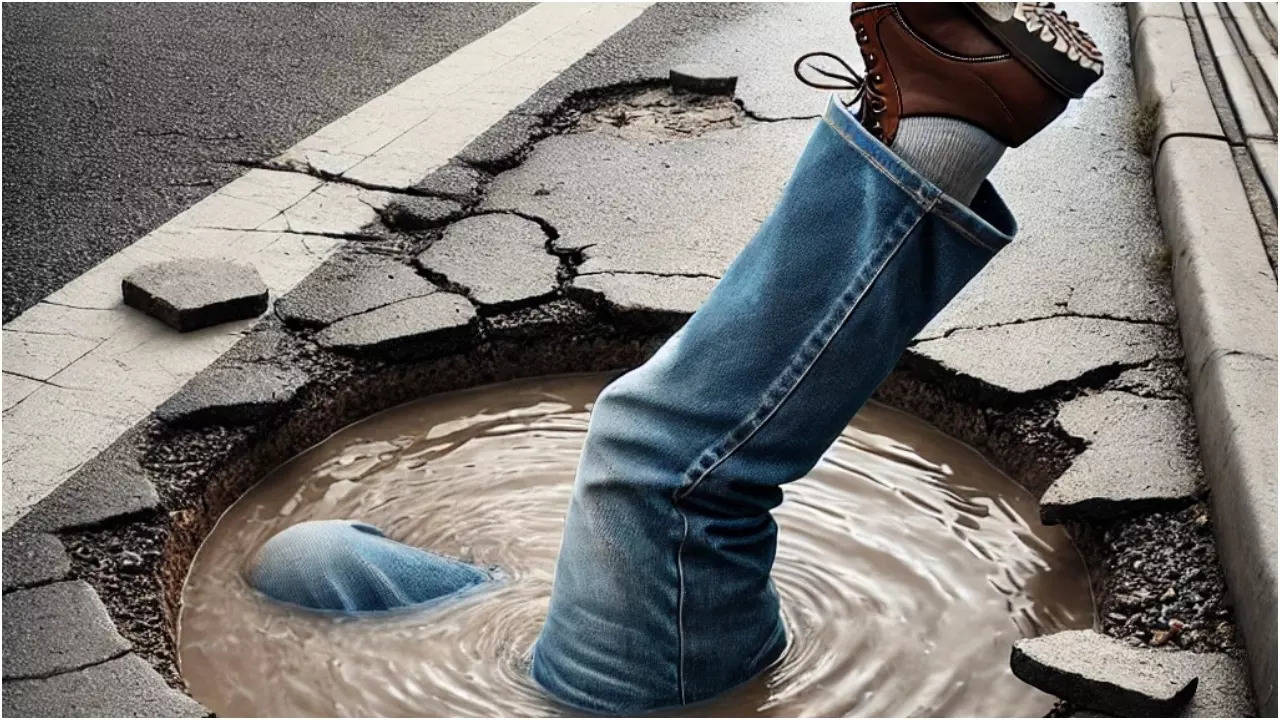 Frustrated England resident's quirky way to highlight pothole. Hint: It ...