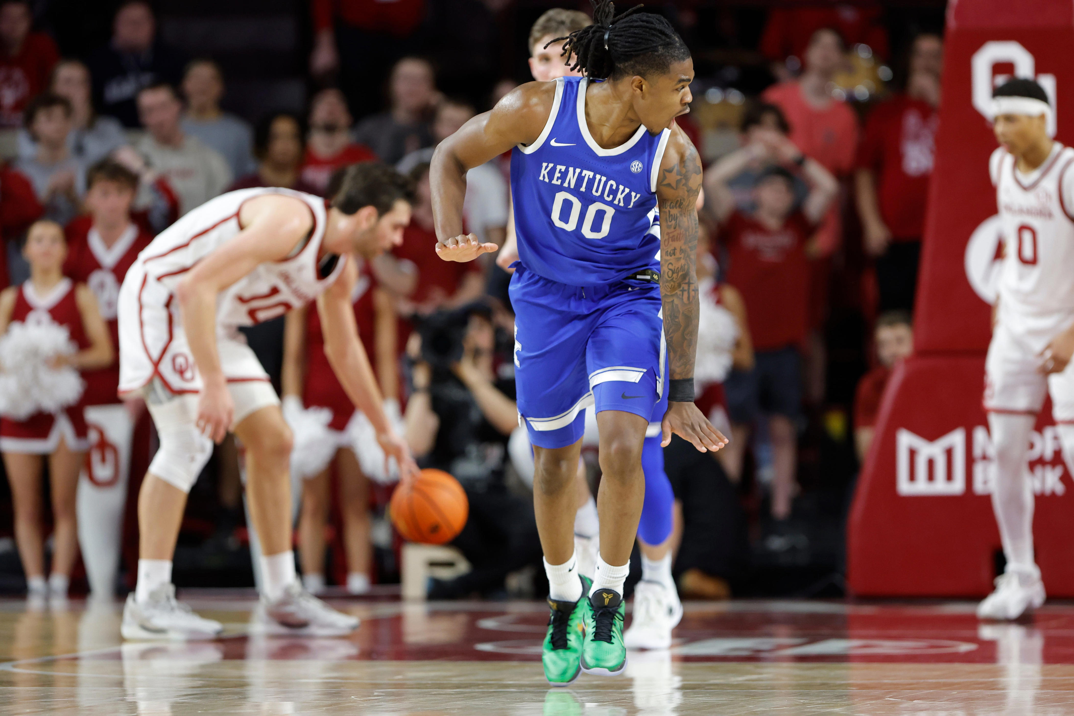 Projectile thrown at Kentucky forward after emotional ending to Sooners ...
