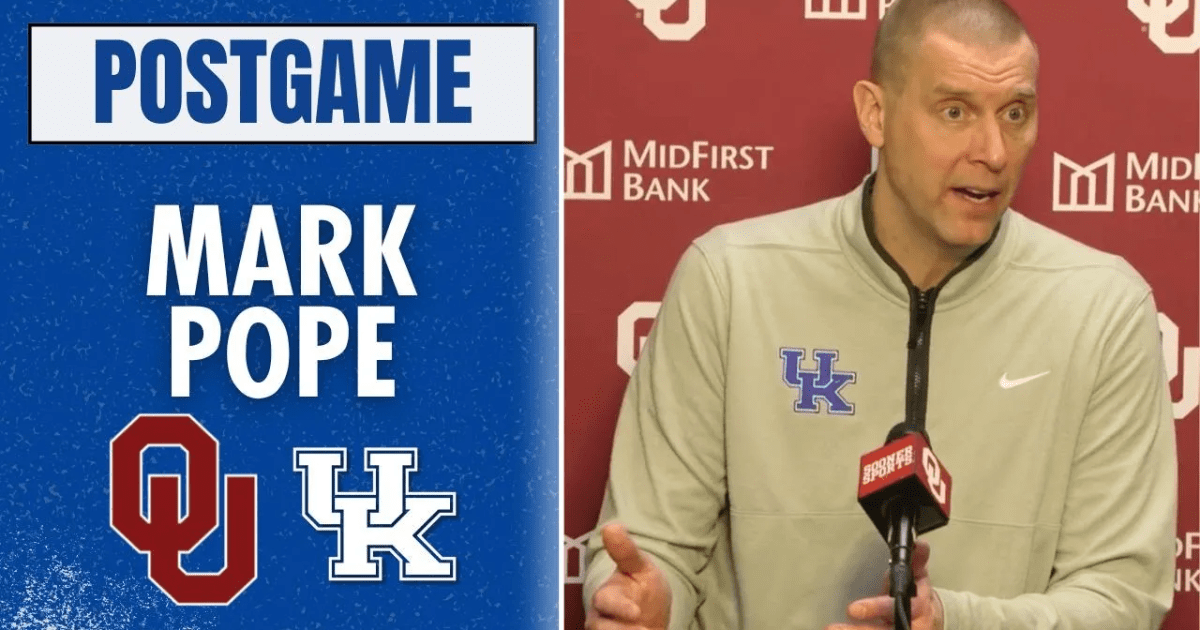 WATCH: Mark Pope (and Brandon Garrison’s son) discuss Kentucky’s win ...