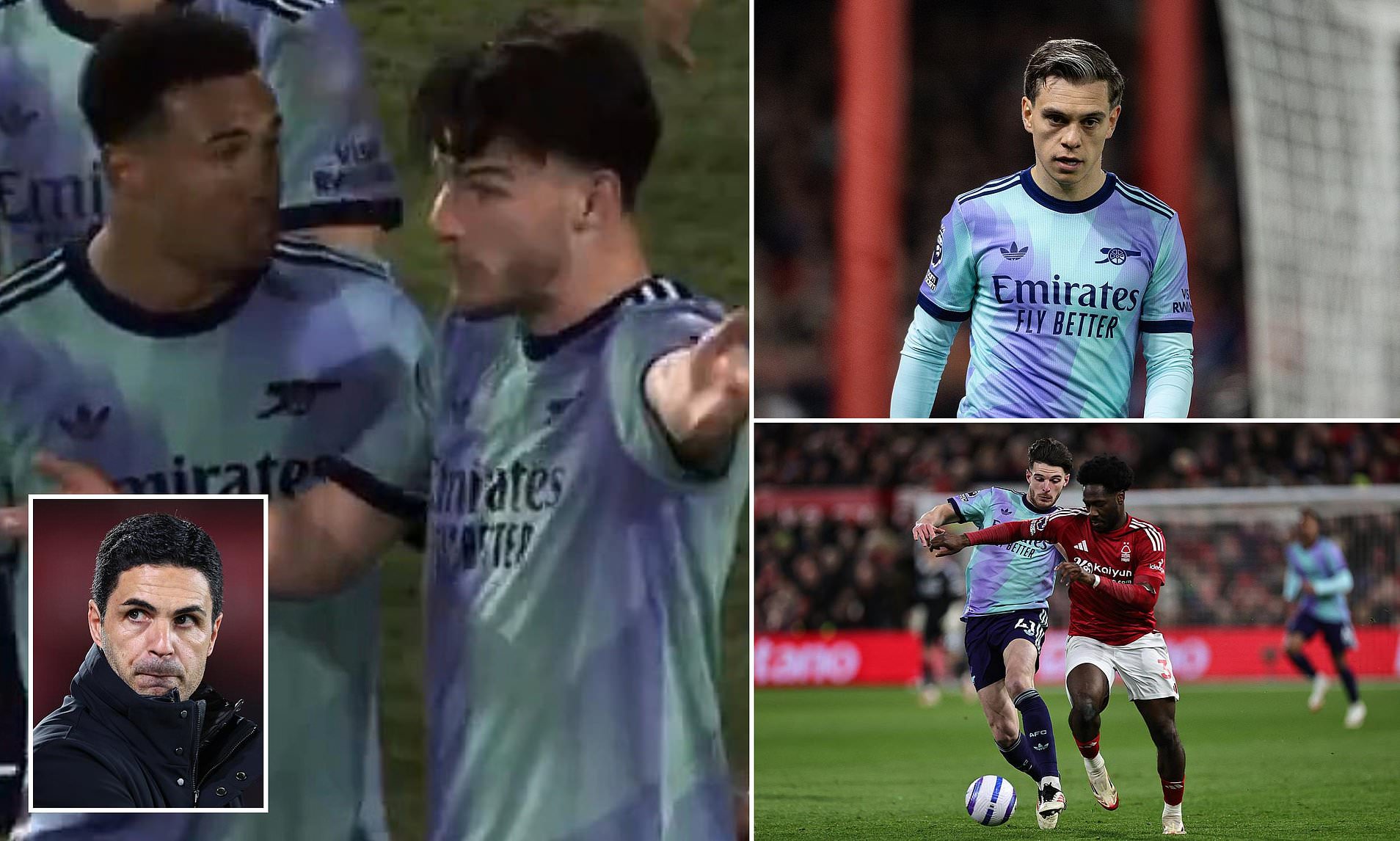 Arsenal stars Declan Rice and Gabriel in heated on-pitch exchange after ...