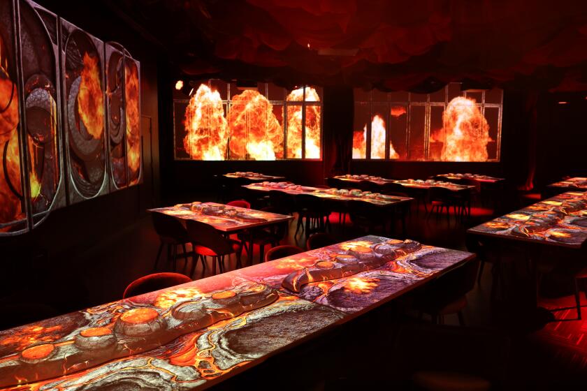 Dine amid flowing lava at downtown L.A.'s new immersive restaurant