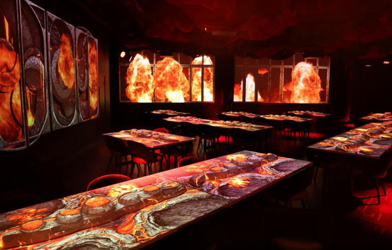 Dine amid flowing lava at downtown L.A.'s new immersive restaurant