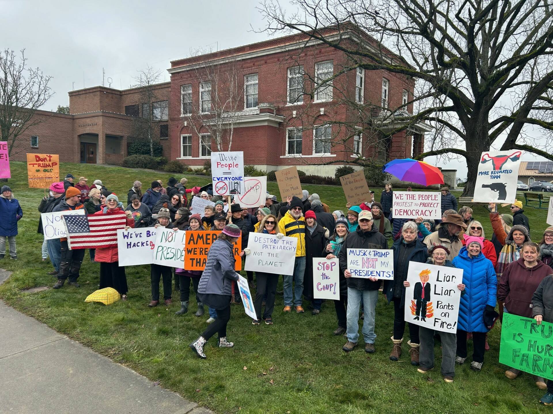 Nationwide President’s Day Demonstration Reaches Friday Harbor