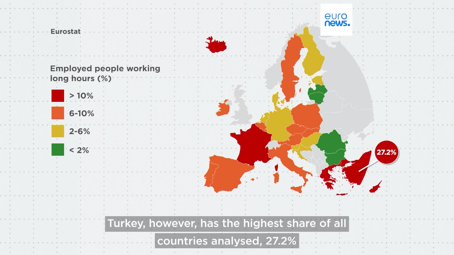 Overworked: Which Europeans have the longest working week?