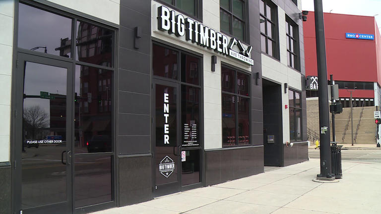 Big Timber Axe Throwing holds grand opening for new downtown location