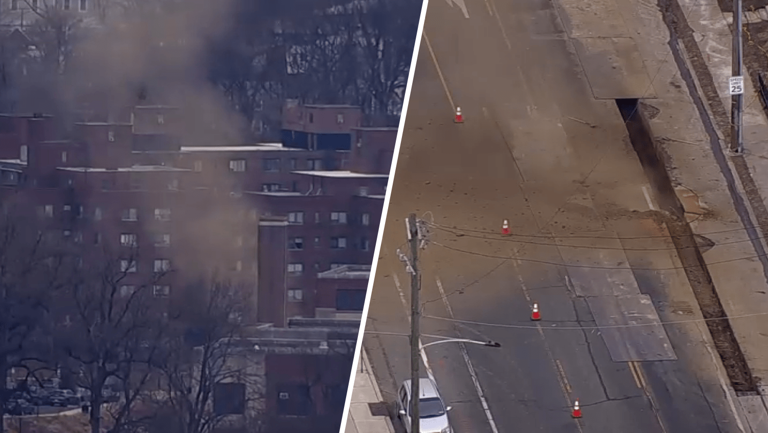 Live: Ruptured main sends cloud over Philly's Logan section