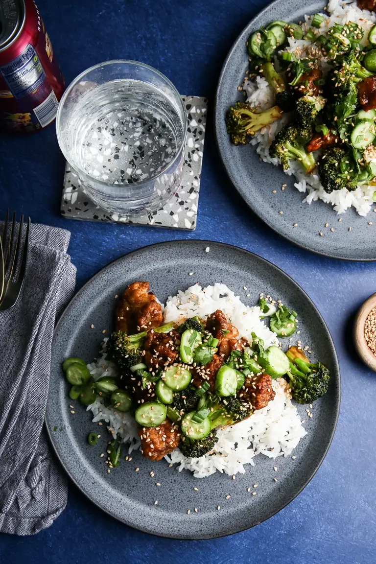 Crispy Sesame Tofu and Broccoli