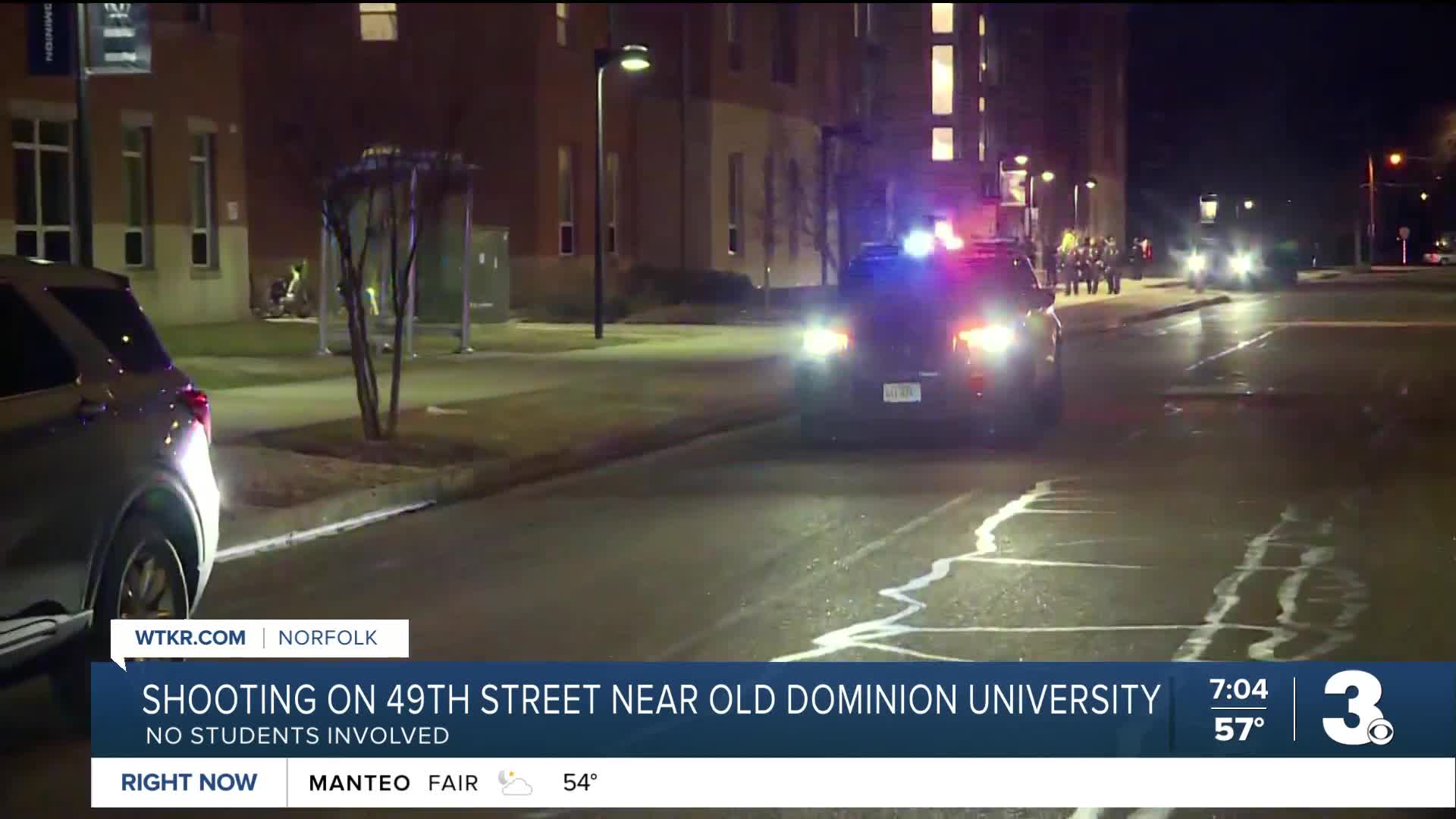 Two shot on ODU's campus Wednesday night