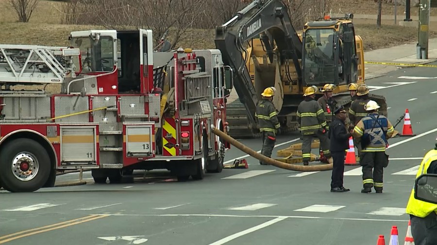 Ruptured gas line in Olney prompts nearby evacuations