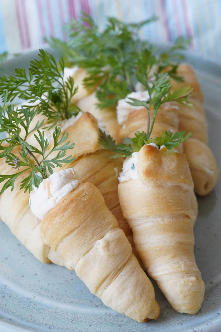 Crescent Roll Carrots with Cream Cheese