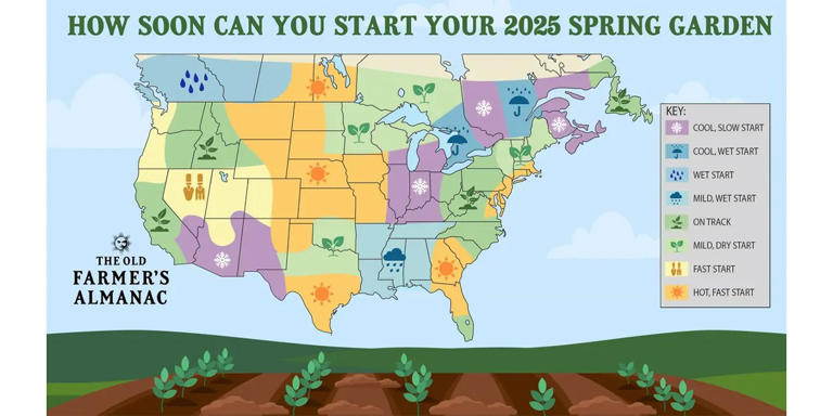 The Old Farmer's Almanac predicts a ‘warmer and wetter' spring