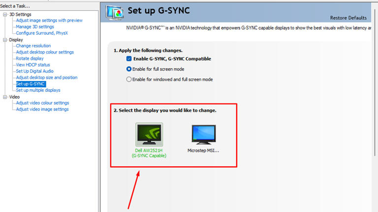 How to enable Nvidia G-Sync