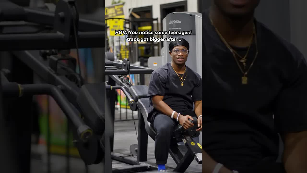 Teenagers Traps Workout: Barbell Shrugs, Seated Rope Rows & Reverse ...