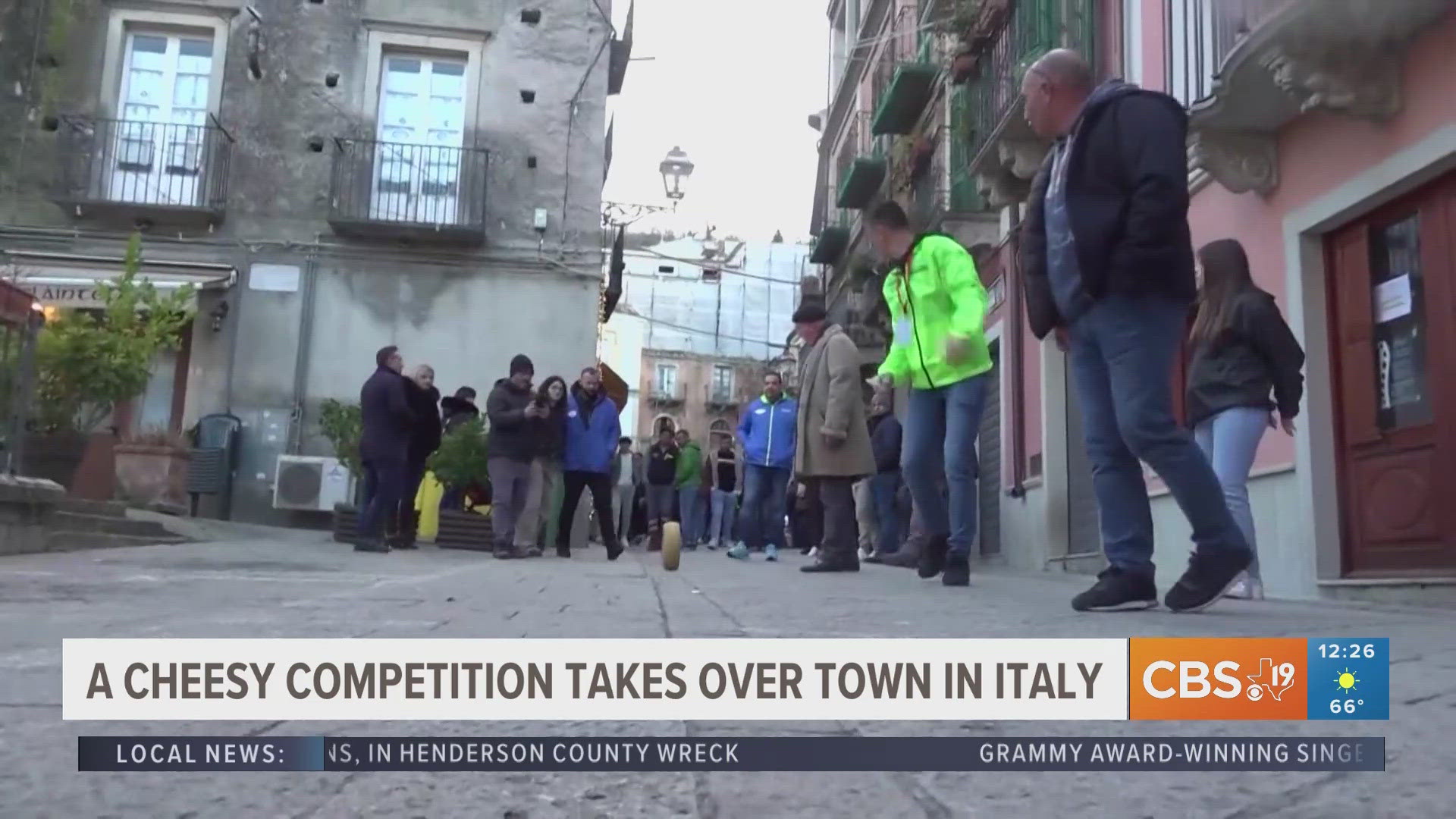 Cheese wheel competition takes over town in Italy