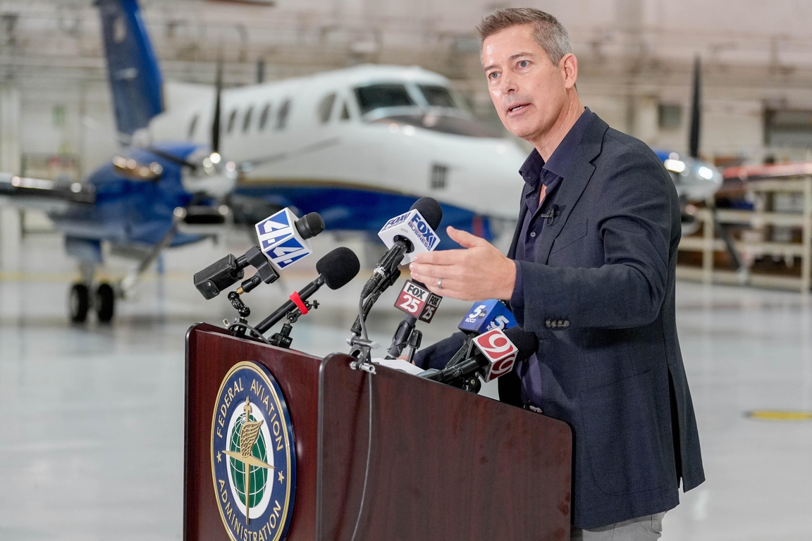 Transportation secretary Sean Duffy visits Oklahoma FAA training facility