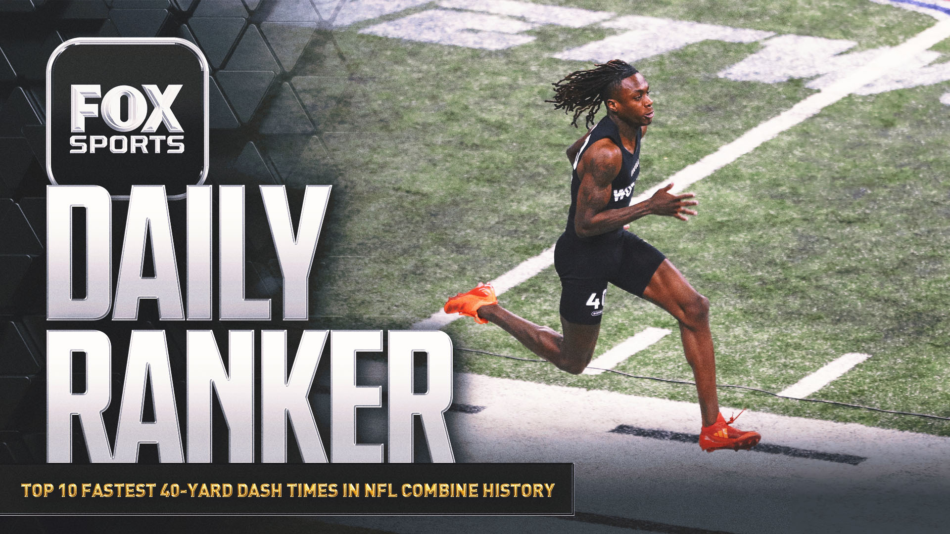 What are the 10 fastest 40-yard dash times in NFL Scouting Combine history?