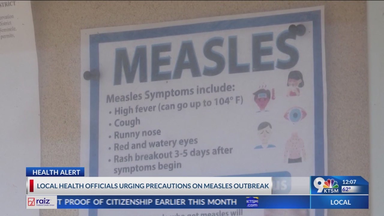 Local health officials urging precautions on measles outbreak