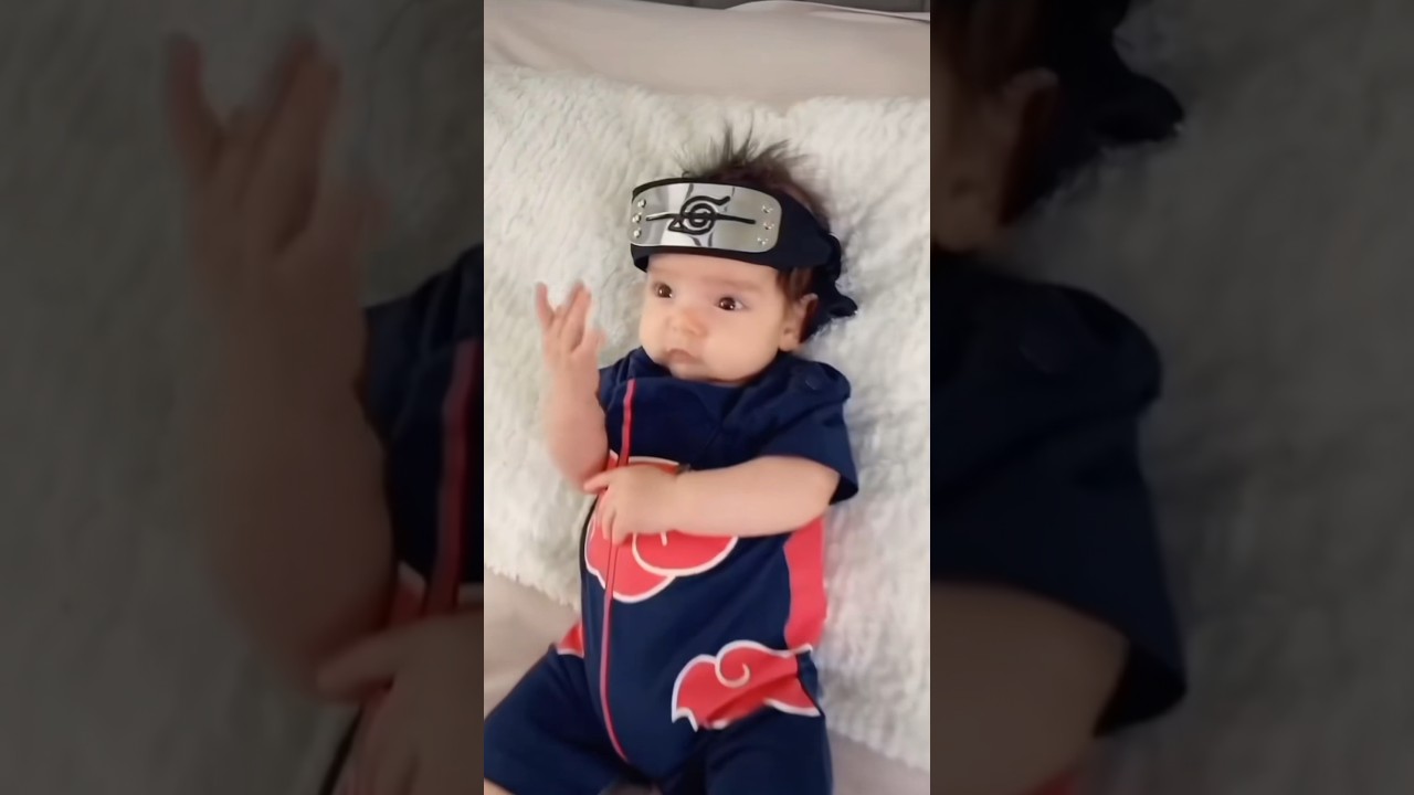 Baby makes Itachi gesture—parents hilariously run away