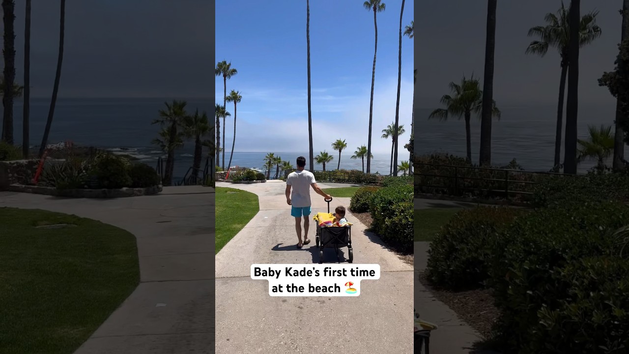 Baby Kade experiences the beach for the very first time