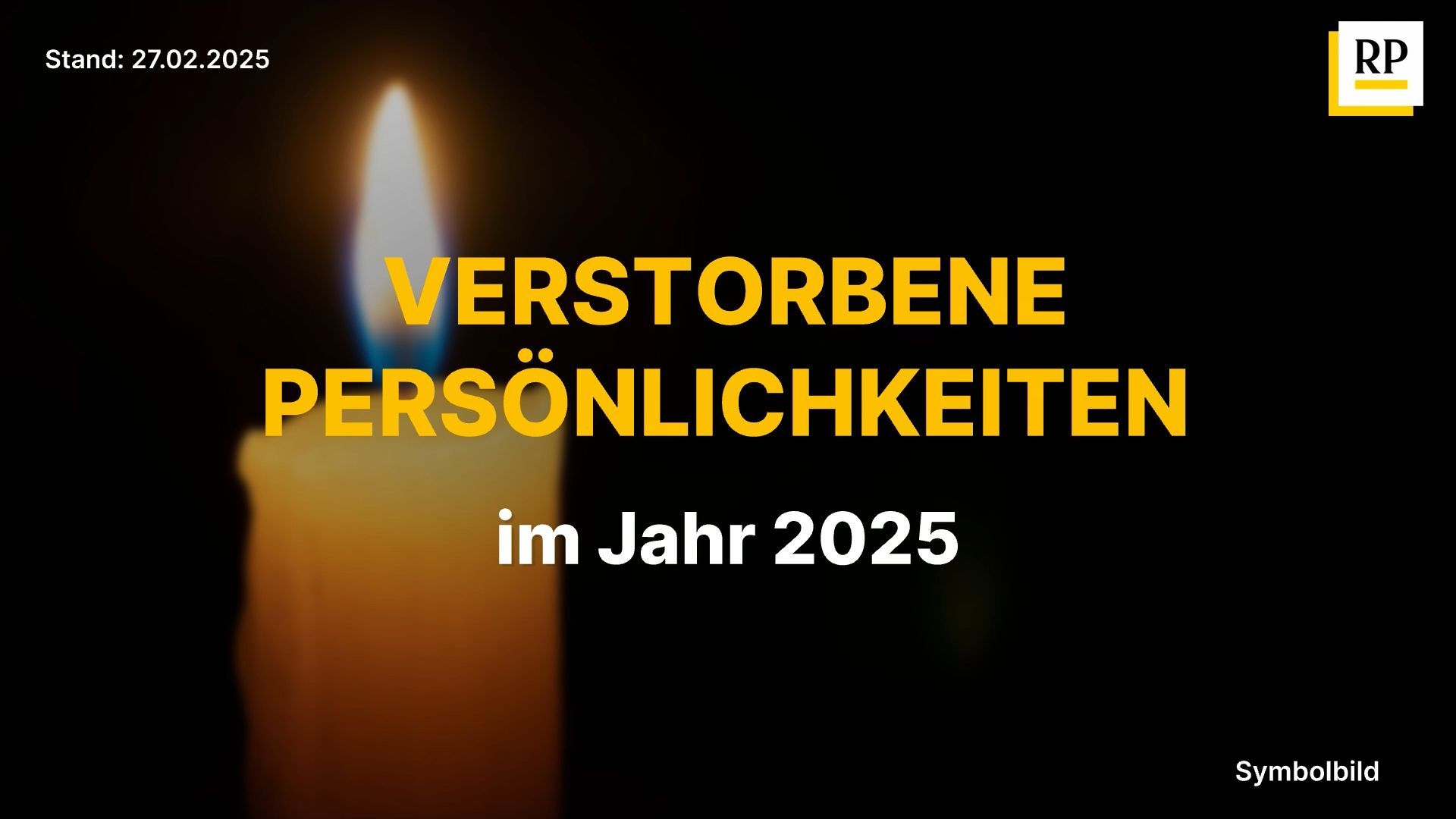 Verstorbene Persönlichkeiten: Diese bekannten Menschen sind 2025 gestorben