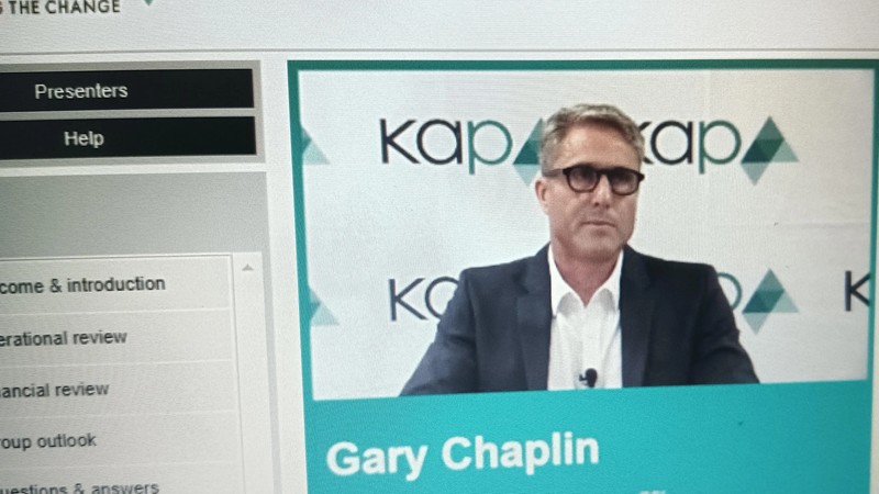 KAP Group CEO Gary Chaplin to step down, Frans Olivier appointed successor