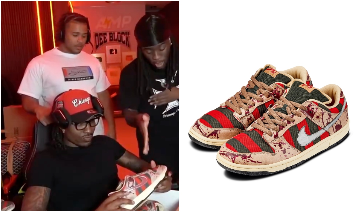 Kai Cenat Bought $80,000 ‘Freddy Krueger' Nike Sneakers for Duke Dennis