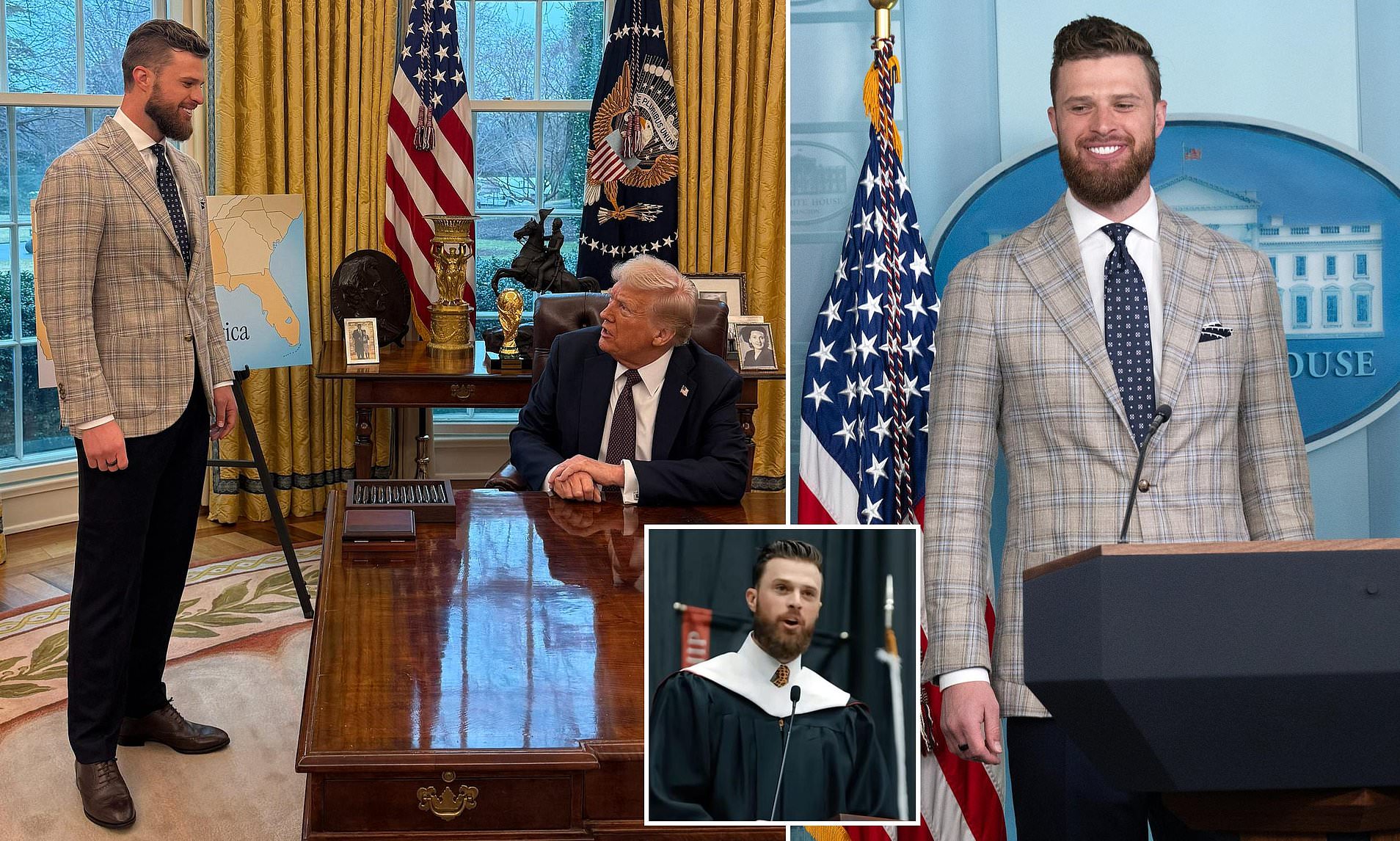 NFL fans left baffled as Chiefs star Harrison Butker meets Donald Trump ...