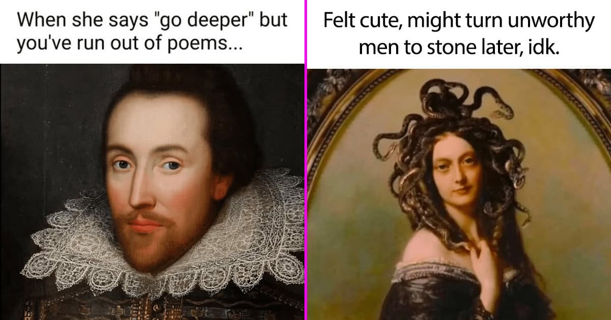 30+ Romantic Classical Art Memes That Capture Love In The Most Dramatic Way