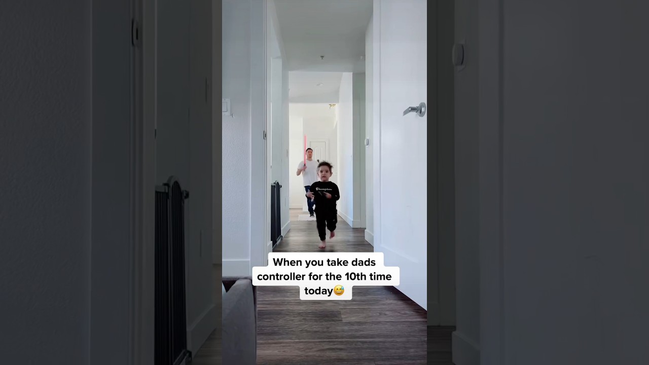 Taking dad’s controller for the tenth time—chaotic fun