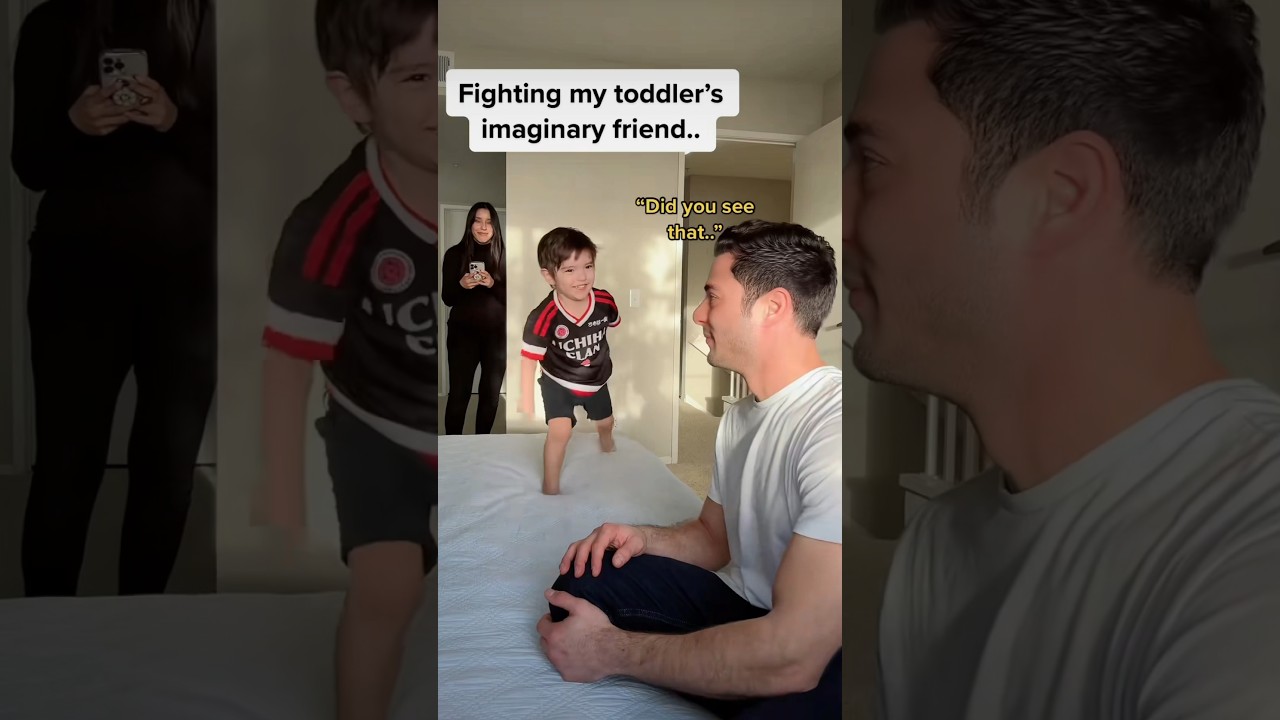 Fighting toddler’s imaginary friend—funny parenting chaos