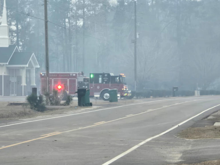 100-acre fire near Conway 60% contained, Horry County Fire Rescue says