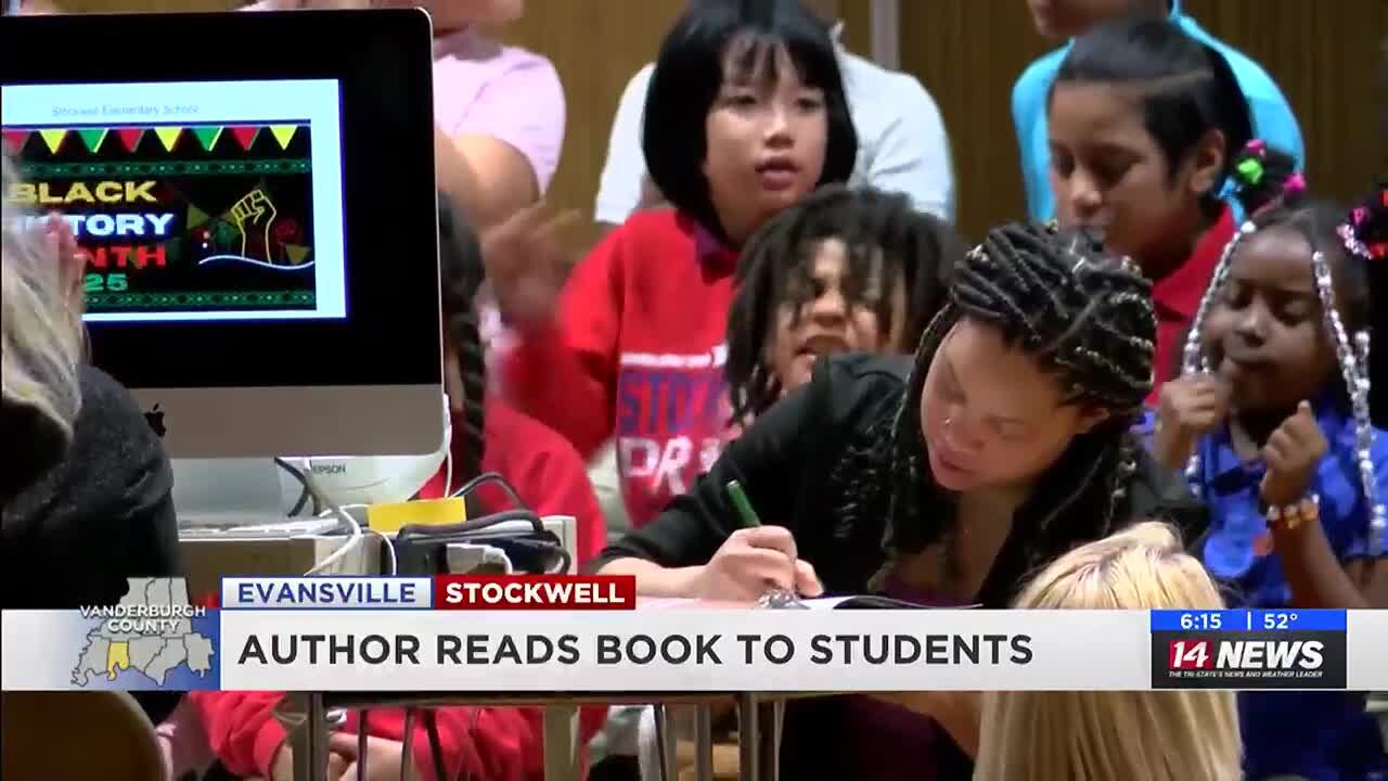 Stockwell Elementary guest speaker discusses book celebrating natural hair