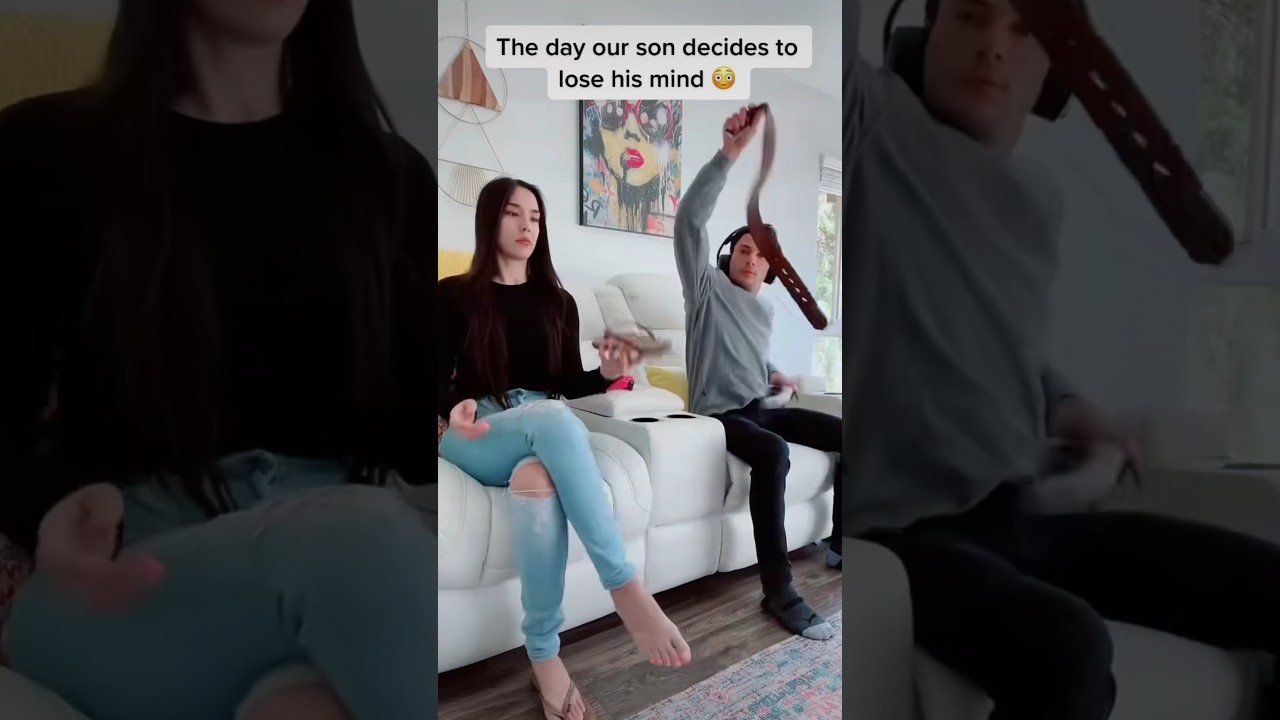 Parents react hilariously after kid curses at them