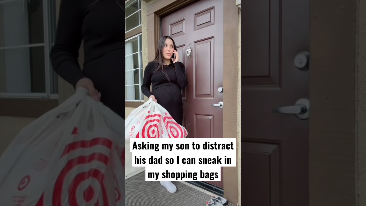 Asking son to distract dad so I sneak shopping