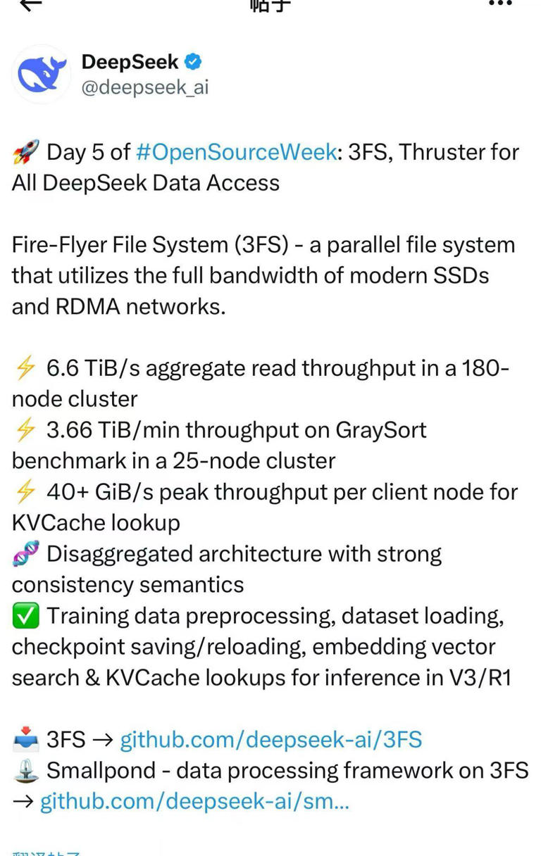 DeepSeek开源新进展：3FS并行文件系统性能大揭秘！