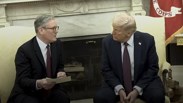 Starmer hands Trump letter from King during Oval Office meeting