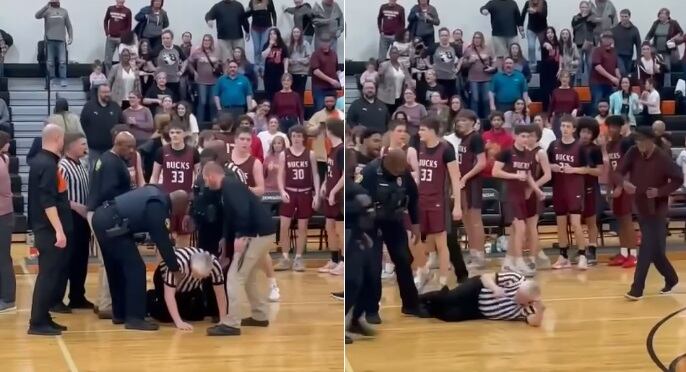 Video shows fans throwing objects at referee after Benton Harbor ...